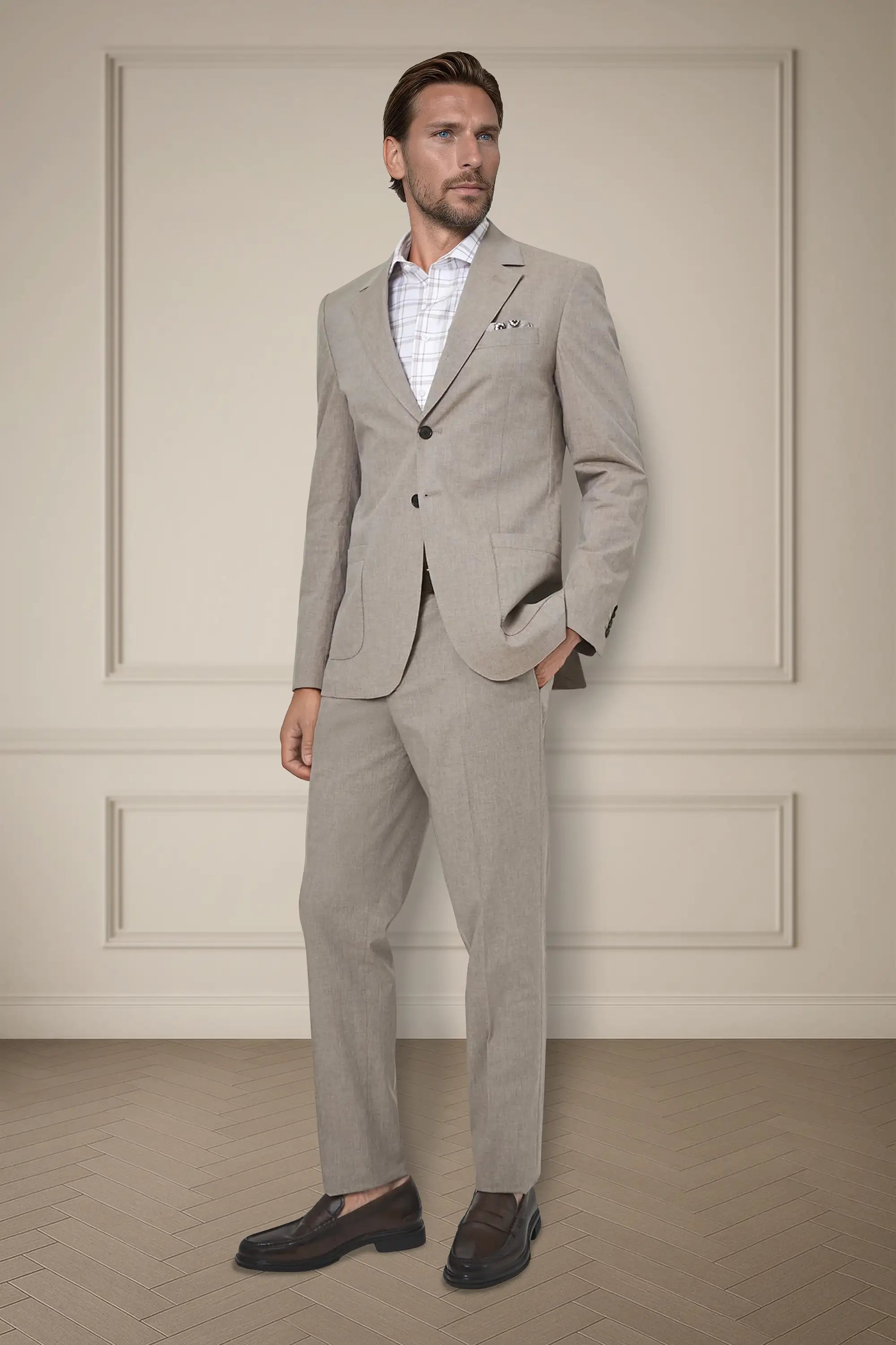 Malpensa Versa Suit - Light Brown | Modern Ambition
