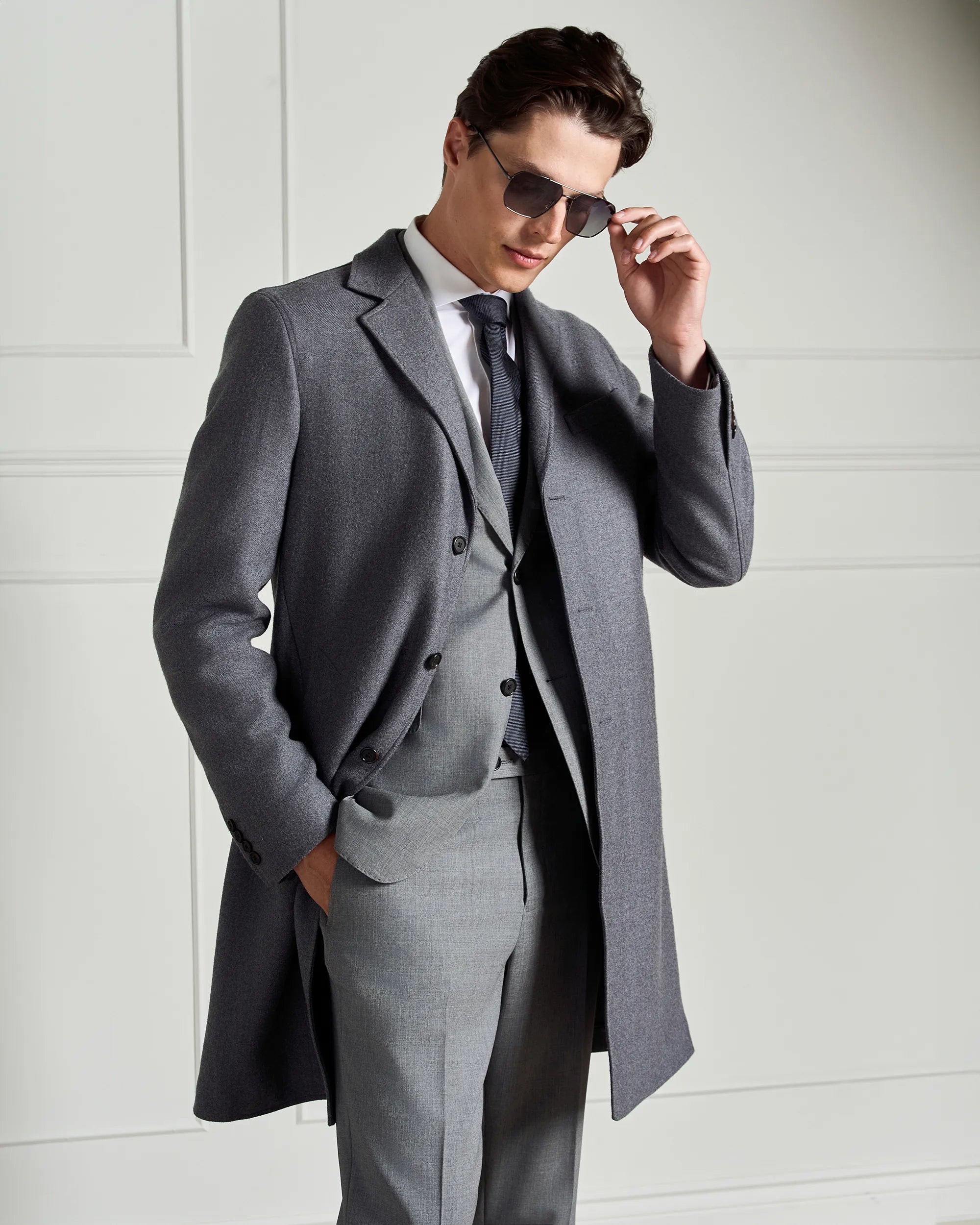 Milano Wool Overcoat - Milano Wool Overcoat Grey